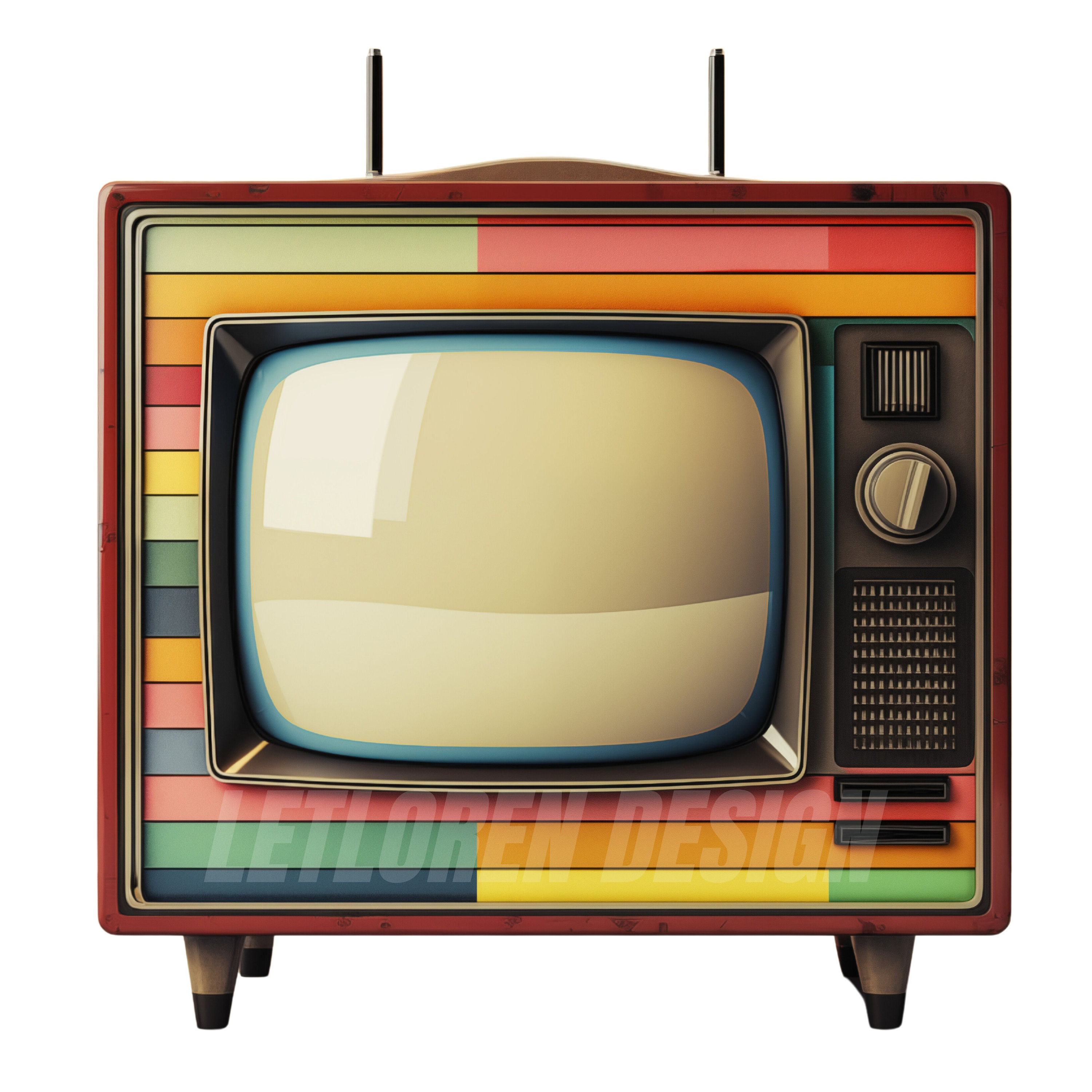 Retro Television Clipart, Tv Clipart, Vintage Television Clipart Set ...