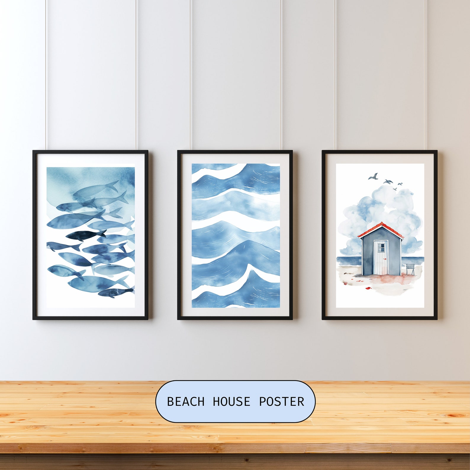 10 Ocean Theme Posters - Coastal Beach House Decor, Nursery Wall Art ...