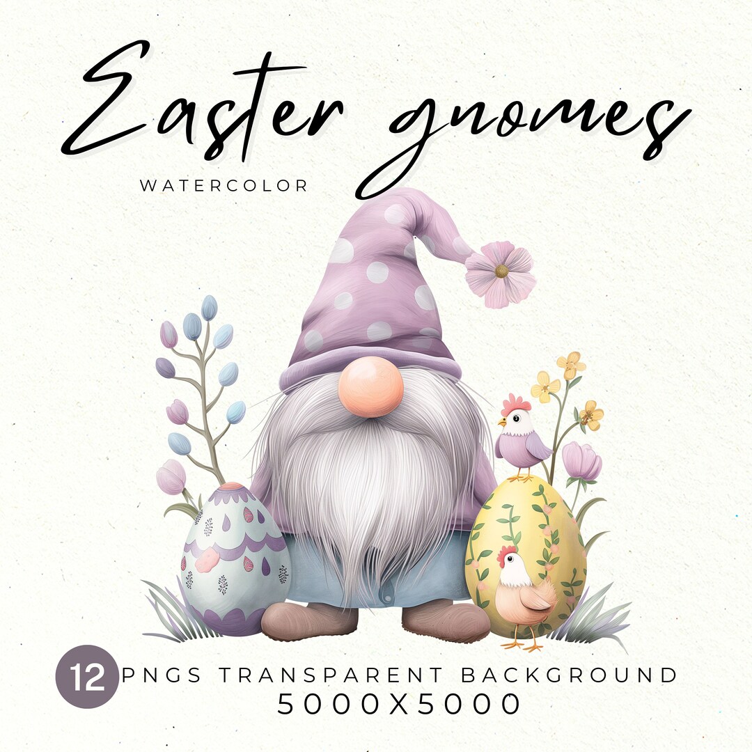 Spring and Easter Gnome PNG Set - Instant Download for Crafts ...
