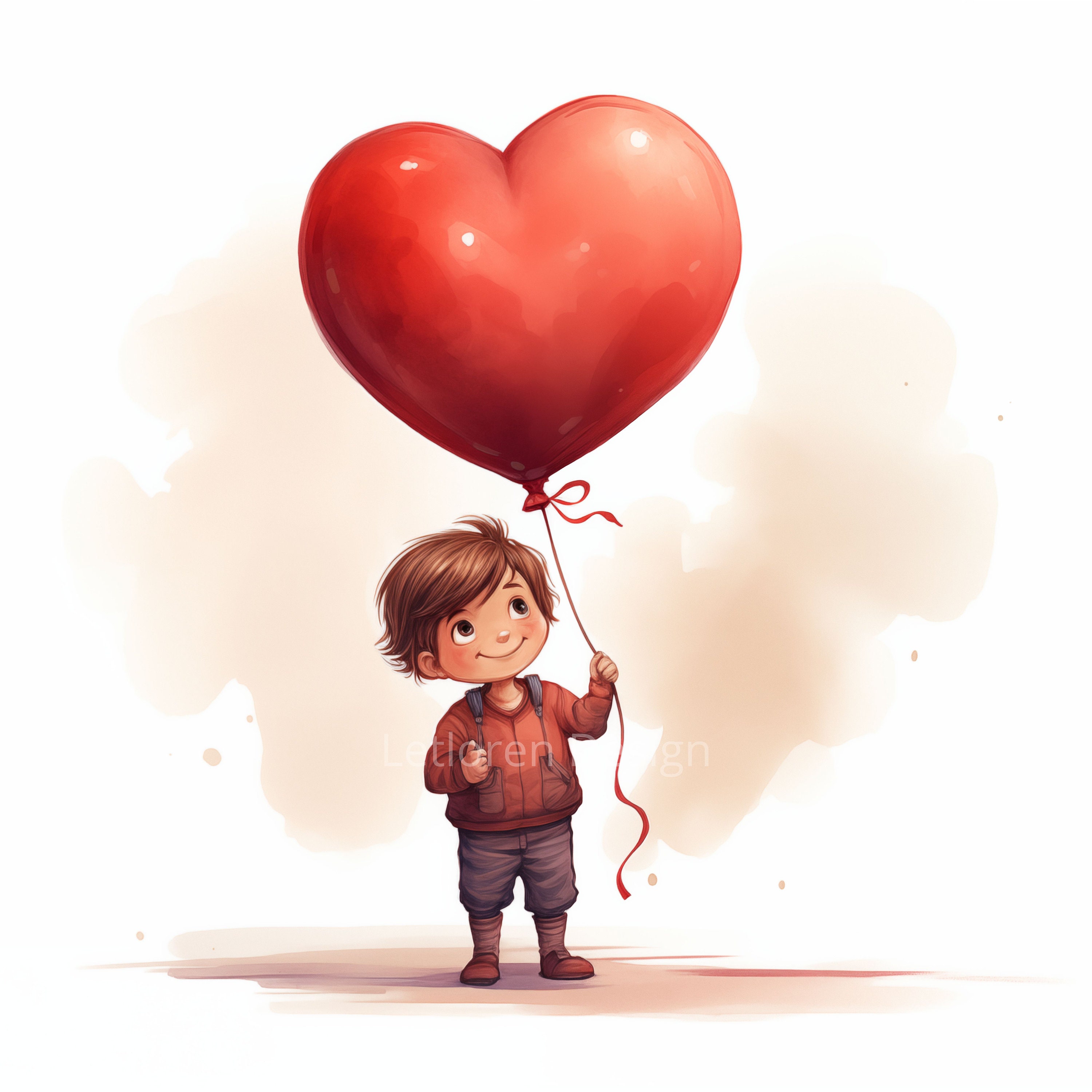Valentine Children, Clipart Bundle, 12 High Quality JPG, Children With ...