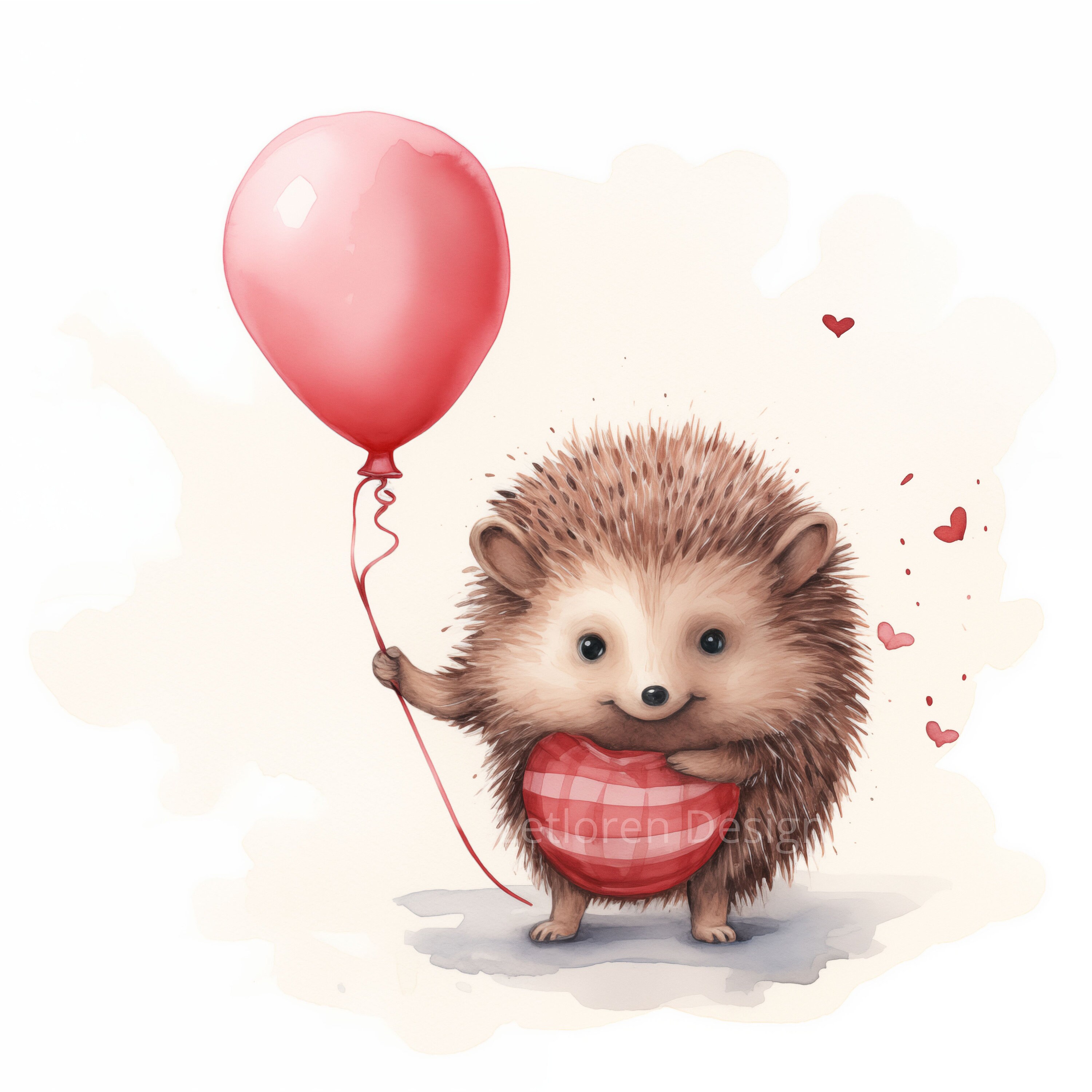 Valentine Hedgehog, Clipart Bundle, 11 High Quality JPG, Digital ...