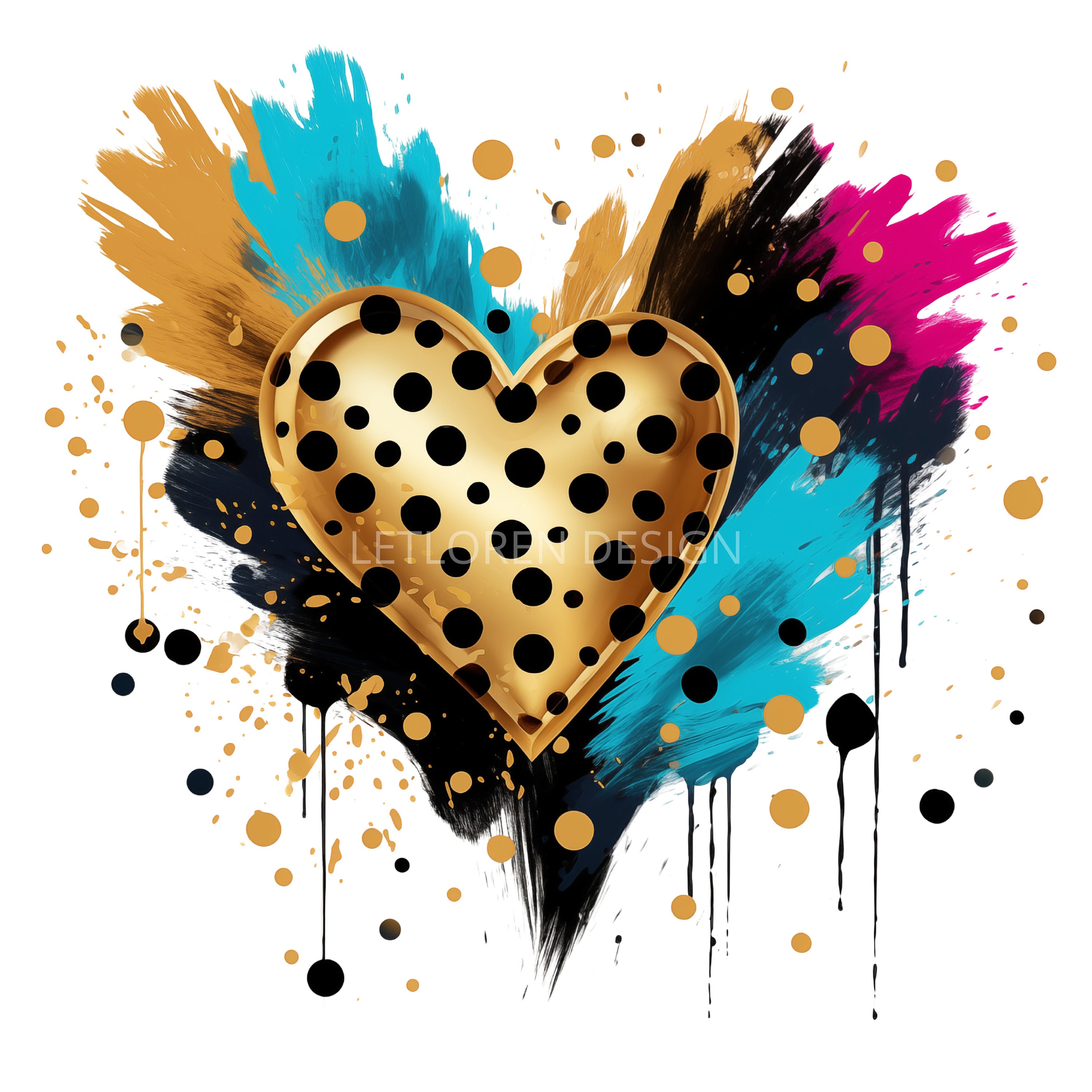 Watercolor Hearts, Clipart Hearts, Valentine Clipart, Love Clipart ...