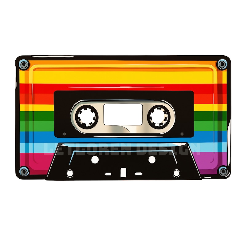 Cassette Tapes Clipart, Cassette Clip Art, 80s' Retro, Compact Tapes ...