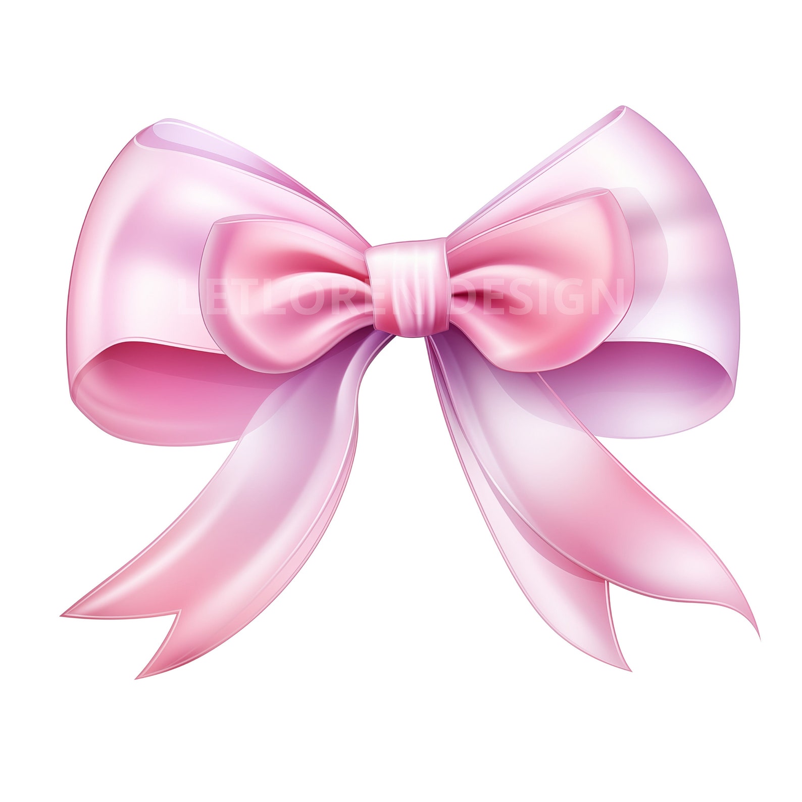 Watercolor Pastel Pink Bows Clipart PNG - 18 High Quality PNG - Pastel ...