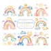 21 Sun and Rainbow Clipart Bundle, Nursery Watercolor Art, High-quality ...