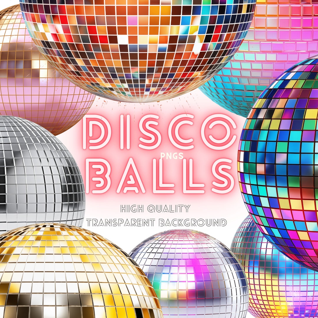 Disco Balls Clipart, Dance Party Graphics, Mirror Balls, Diamond ...