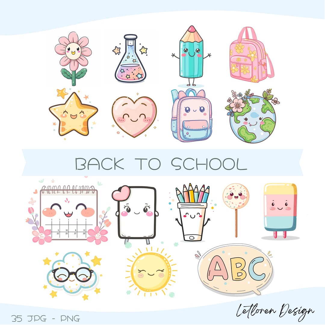 Back to School Clipart Bundle | Teacher and Education Clipart | School ...