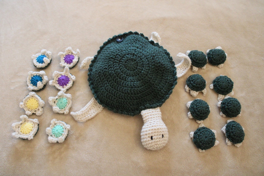 Crochet Turtle Matching Game - Etsy