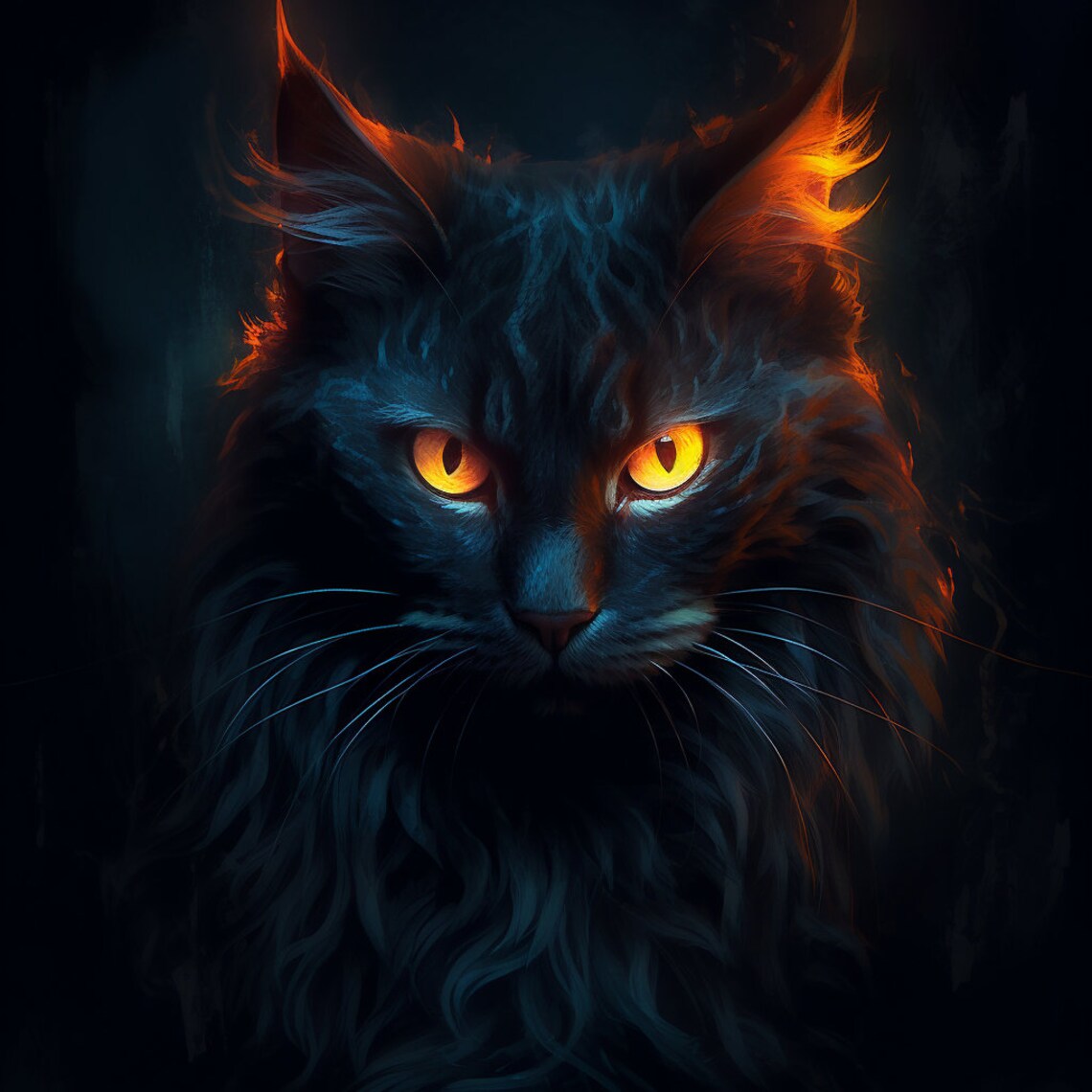 Specter Cat Spirit Companion - Witch Familiar - Etsy
