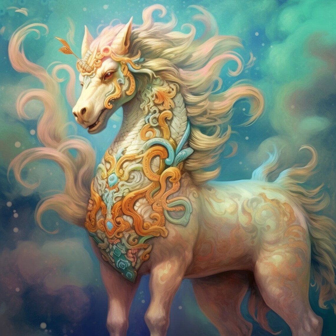 Celestial Kirin Spirit Companion - Protection and Light Arts Boost - Etsy