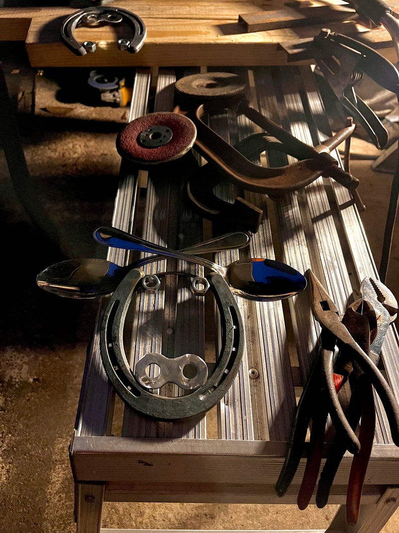 Horseshoe Cow Handmade Metal Wall Hanging - Etsy