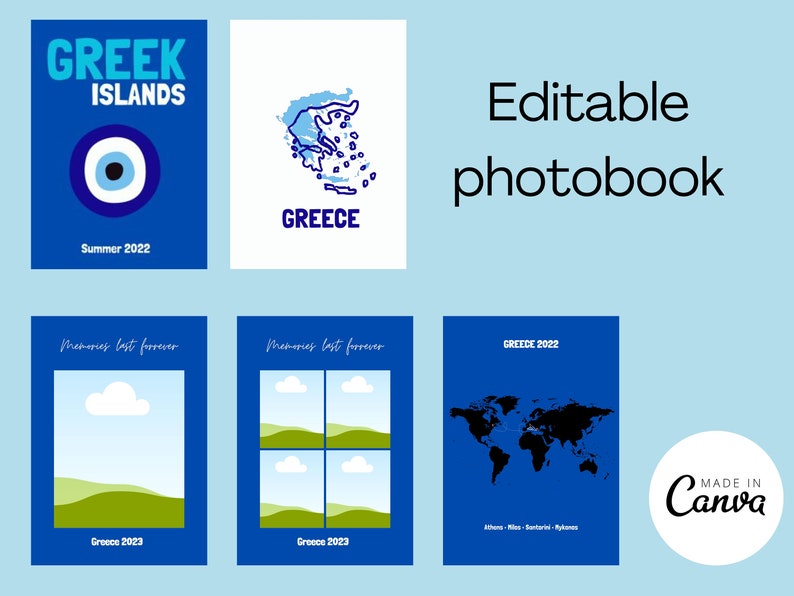 Greece Editable Photobook - Etsy
