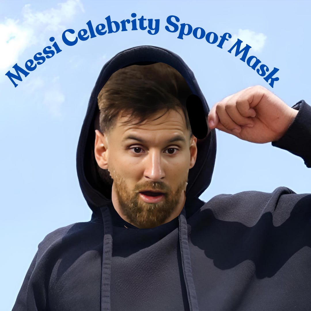 Hilarious Messi-inspired Celebrity Spoof Mask Perfect for Sports Fans ...