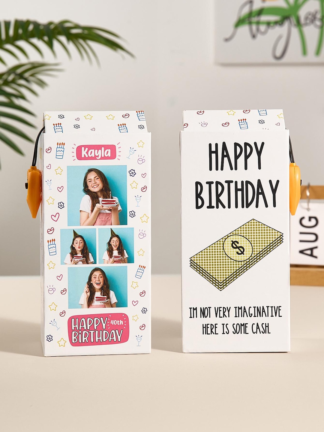 Personalized Birthday Money Box Surprise Pop up Cash Box Unique Gift ...