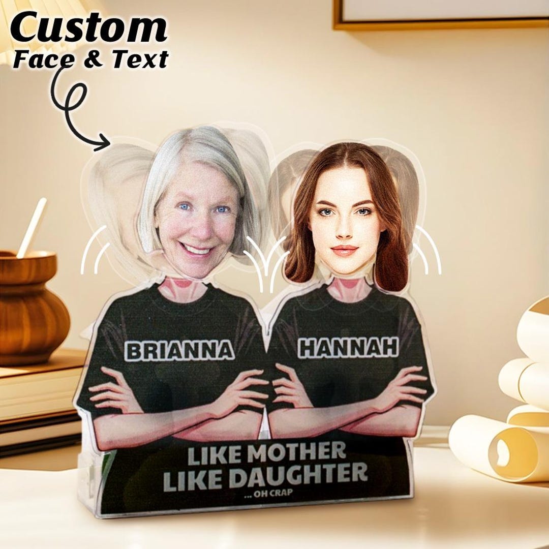 Personalized Family Animated Shaking Head Statue - Like Mother Like ...