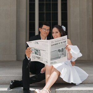 Custom Wedding Newspaper Template - Etsy