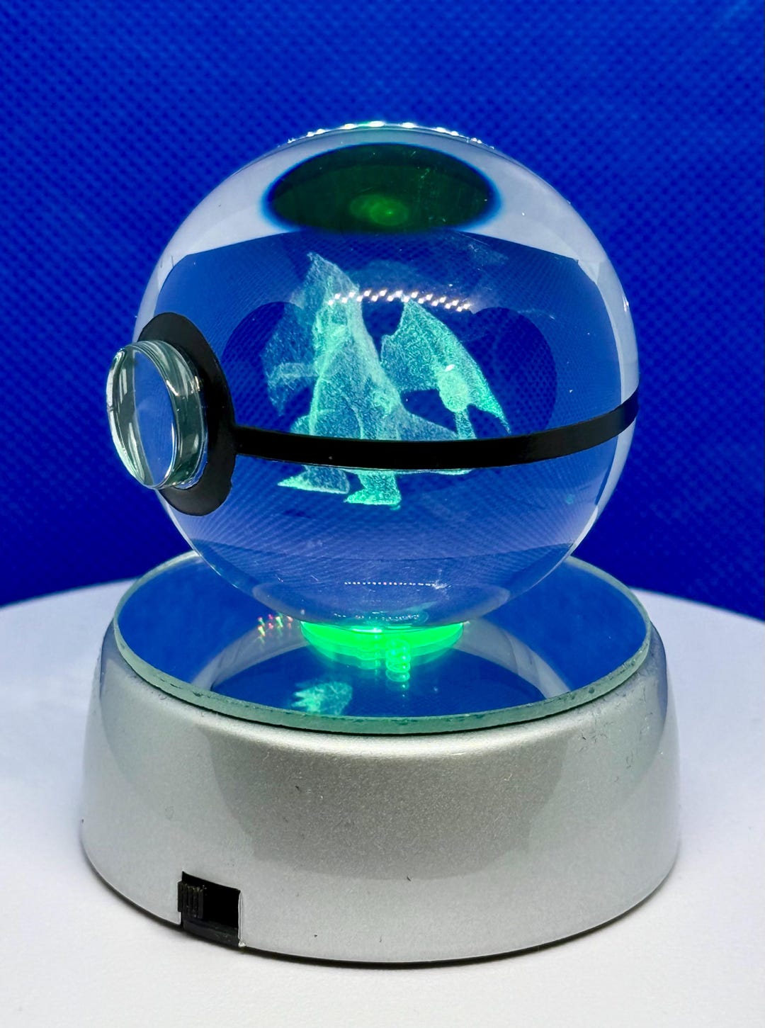 Glass Pokemon Pokeball With Etched Charizard - Etsy