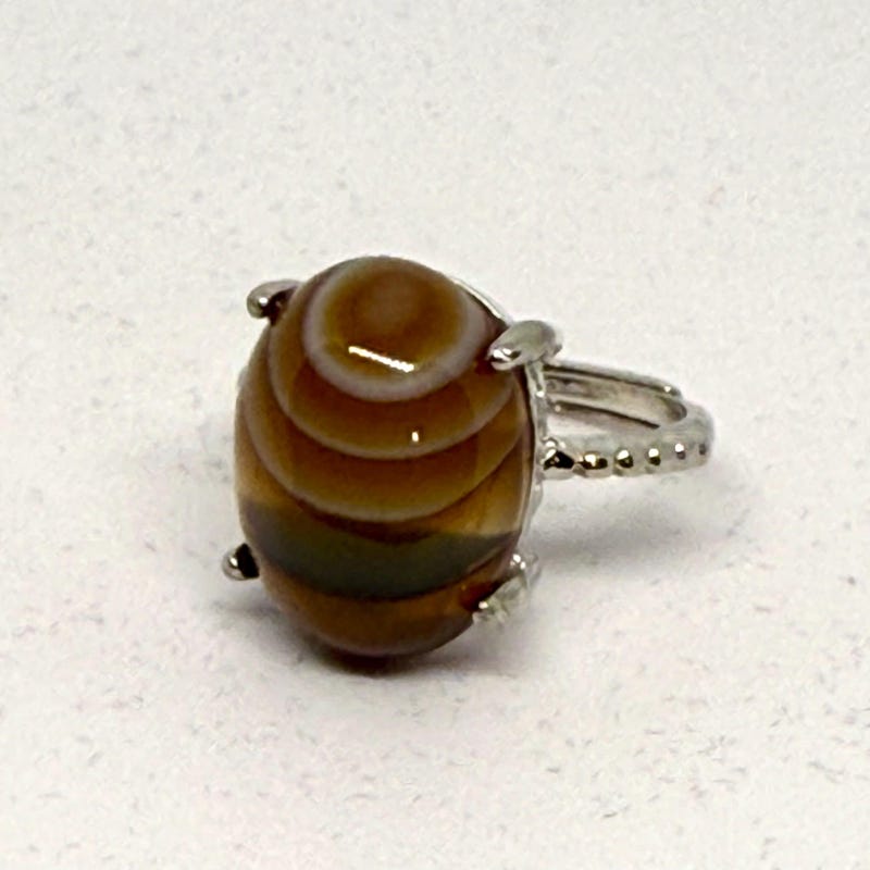 Banded Agate Ring - Etsy