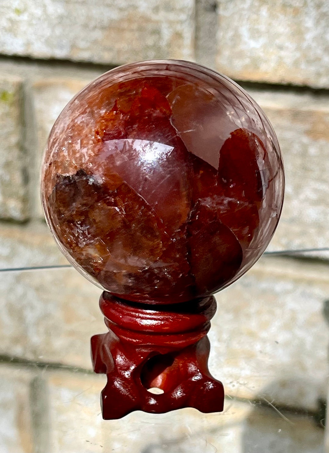 Fire Quartz Sphere 55 Mm Rainbow Flash - Etsy