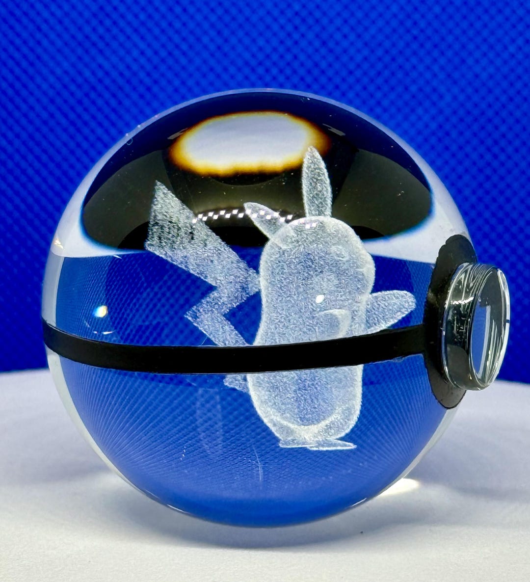 Glass Pokemon Pokeball With Etched Pikachu Inside on Color Changing ...