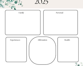 2025 Vision Board Template, Printable Vision Board, Habakkuk 2 Bible ...