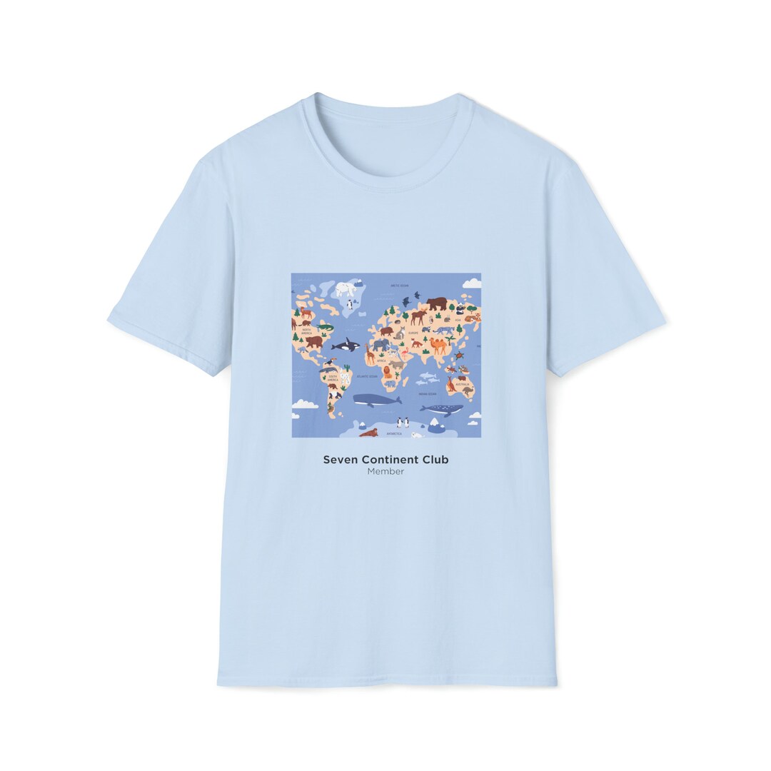 Seven Continent Club Member Softstyle T-shirt - Etsy
