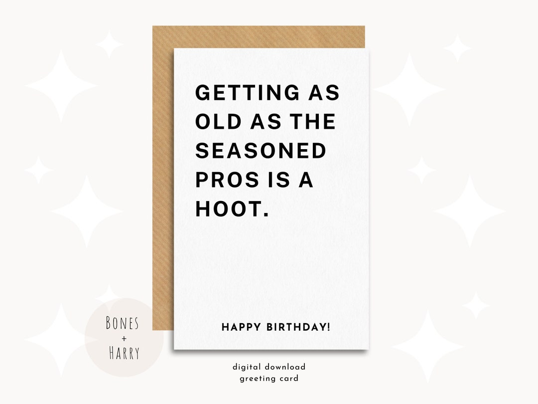 Funny Birthday Card Printable, Digital Download Rude Birthday Greeting ...