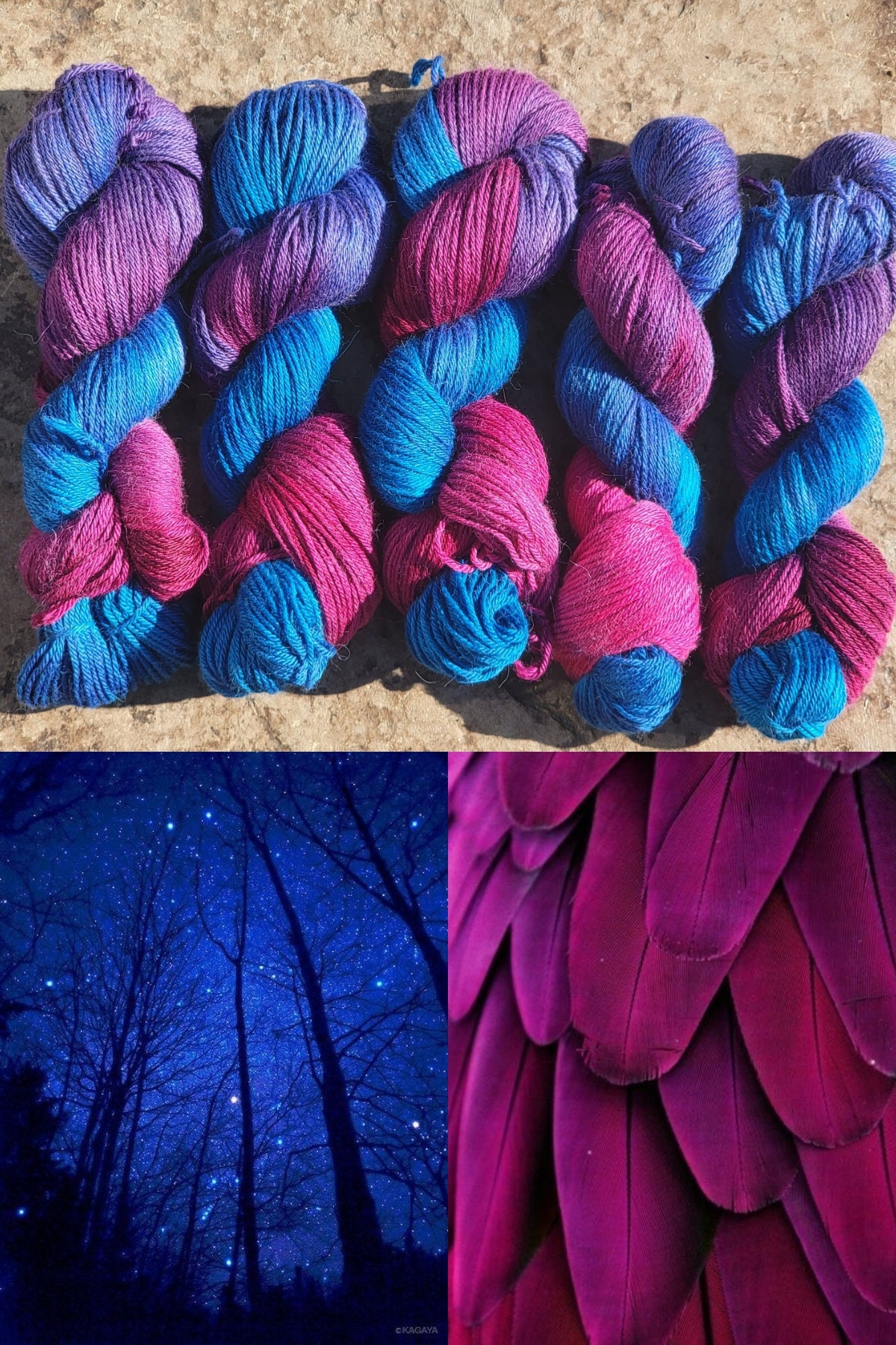 When Wings Meet Sky, Hand Dyed Yarn, Variegated Yarn, Baby Alpaca ...