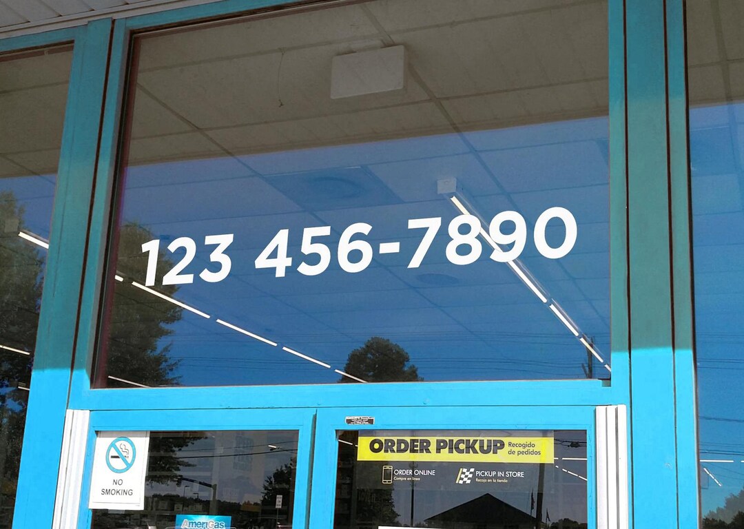 Custom Vinyl Phone Number Decals, Waterproof Adhesive Digits, for ...