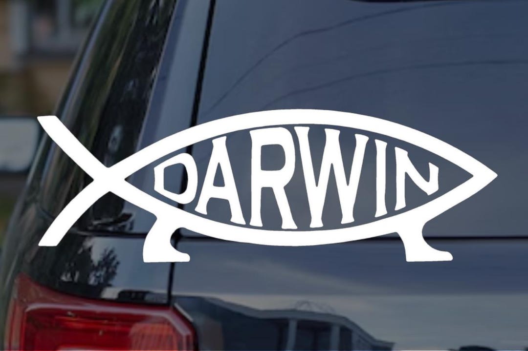 ORIGINAL 4 or 5 Inch Darwin Fish Sticker 2 Count Premium Quali Ty ...