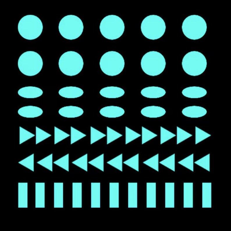 Glow in the Dark Stickers for Remote Control, GENERIC SHAPES, Each ...
