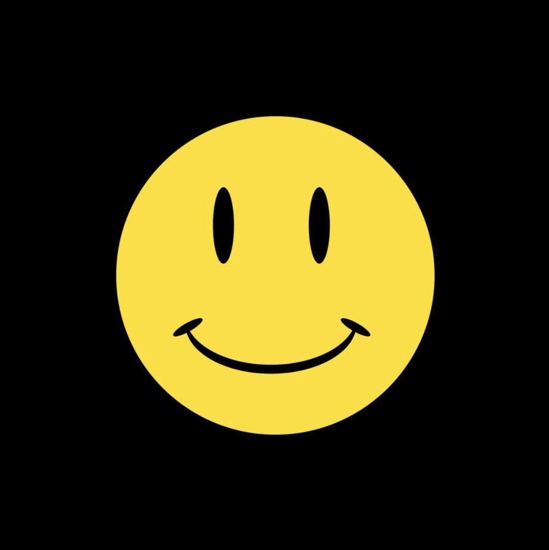 PREMIUM Quality Smiley Face Decal yellow, White, Black, Hologram ...