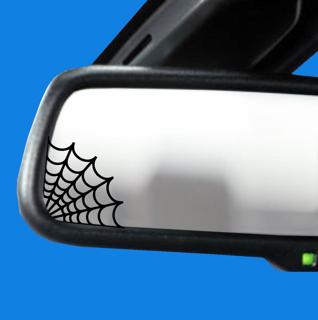 Spider Web Car Sticker, Halloween Web Car Mirror Sticker, Spooky Spider ...