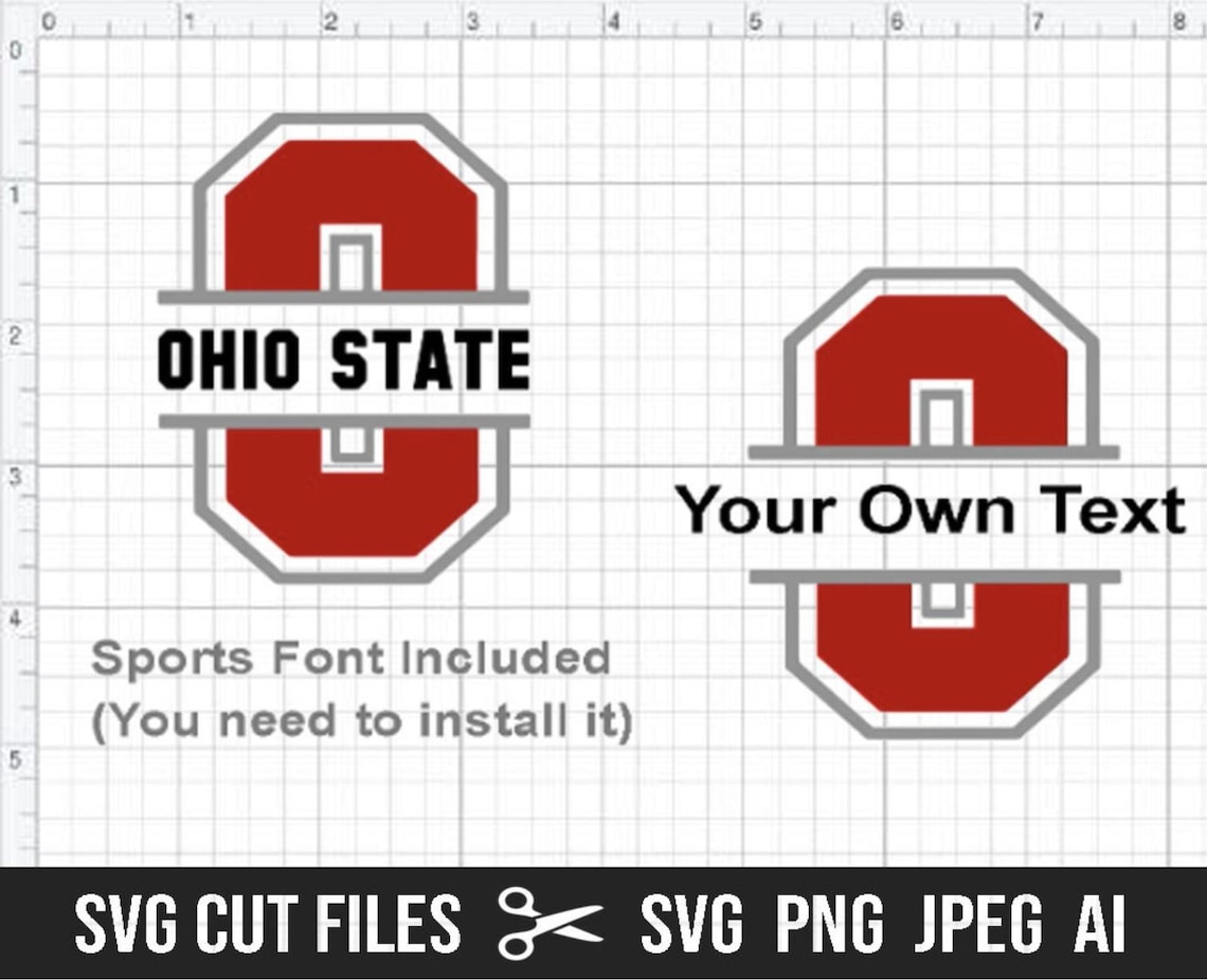 Ohio State Buckeye SVG: Alternative Logo Vector File (free Commercial ...