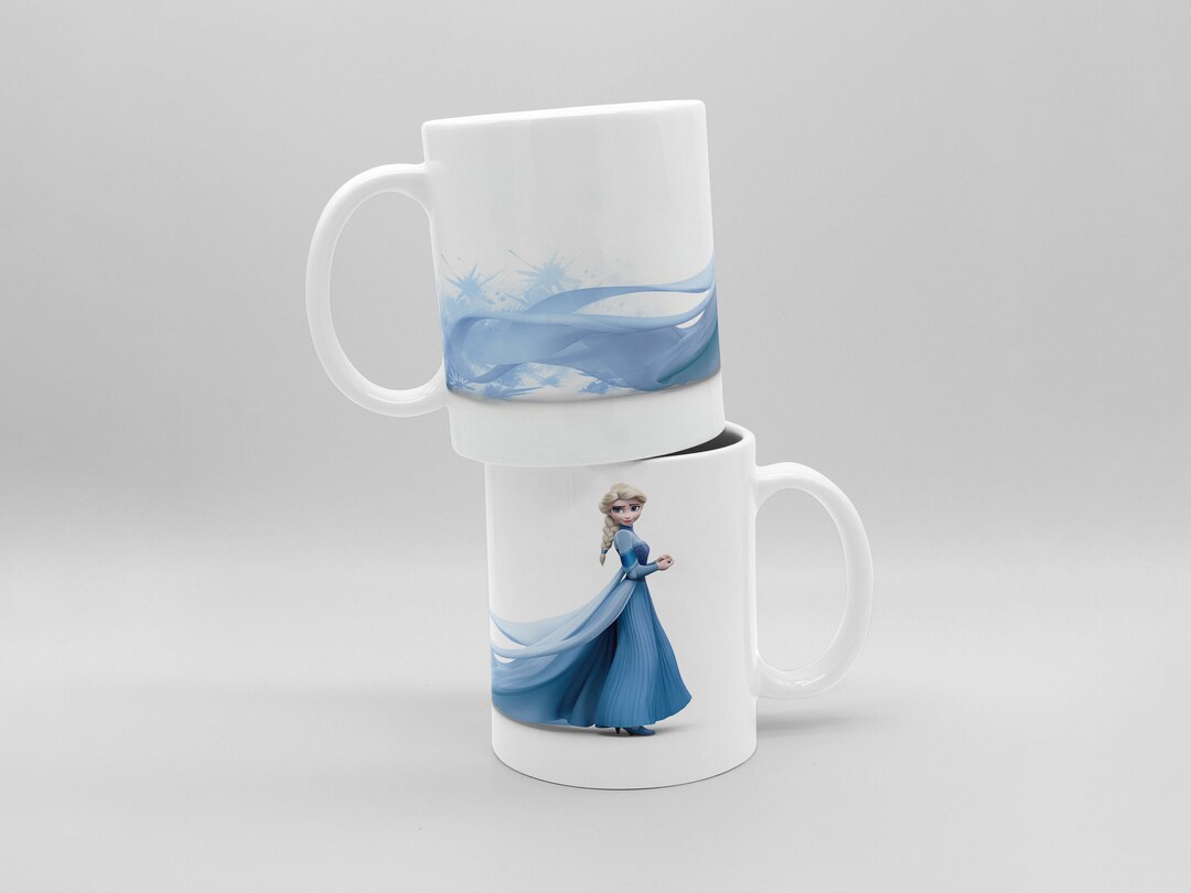 Frozen Elsa Mug Wrap, 11oz Mug and 15oz Mug, 3D Coffee Mug, 3D Mug Wrap ...