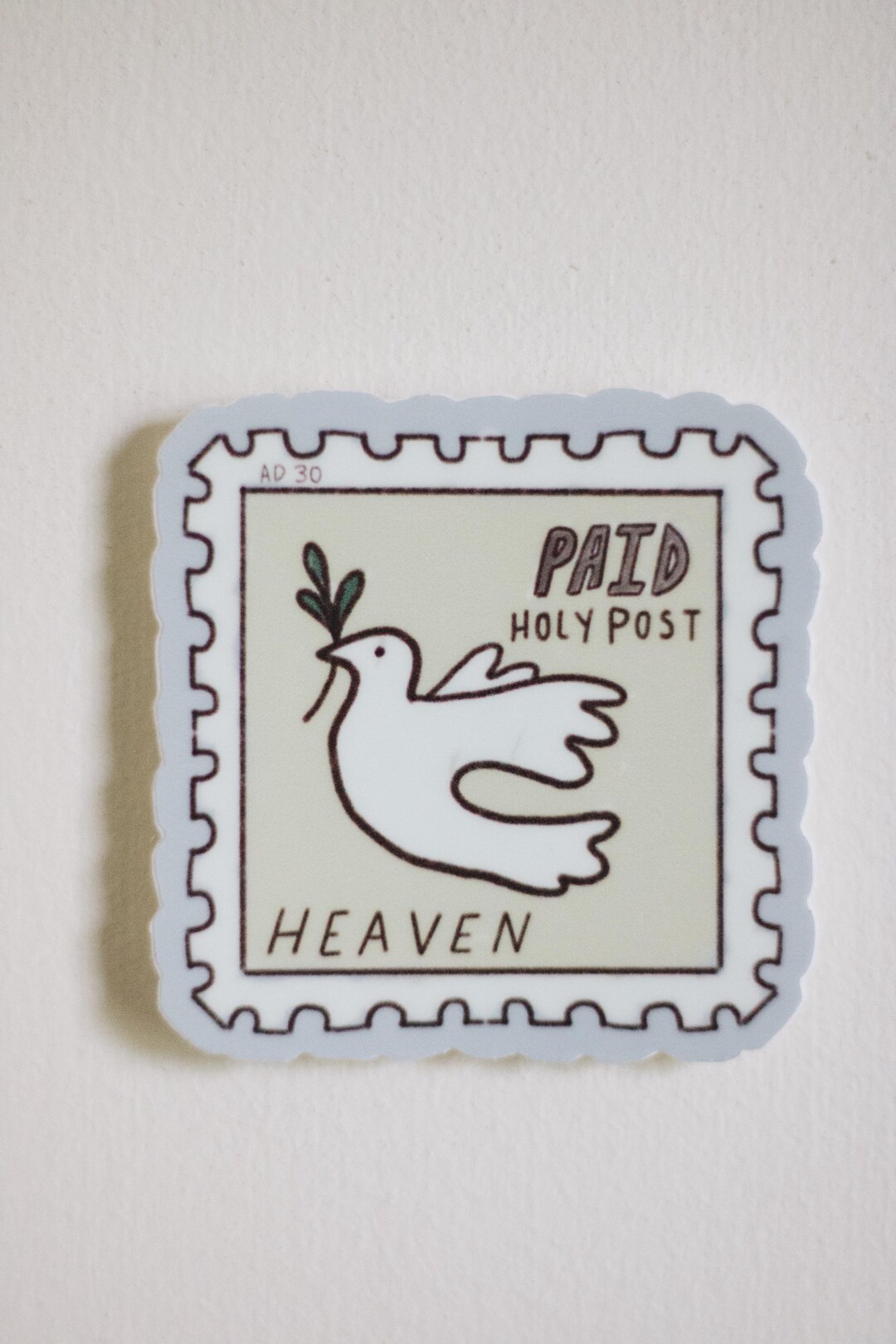 Holy Post Dove Vinyl Sticker: Christian Faith Decal for Water Bottles ...
