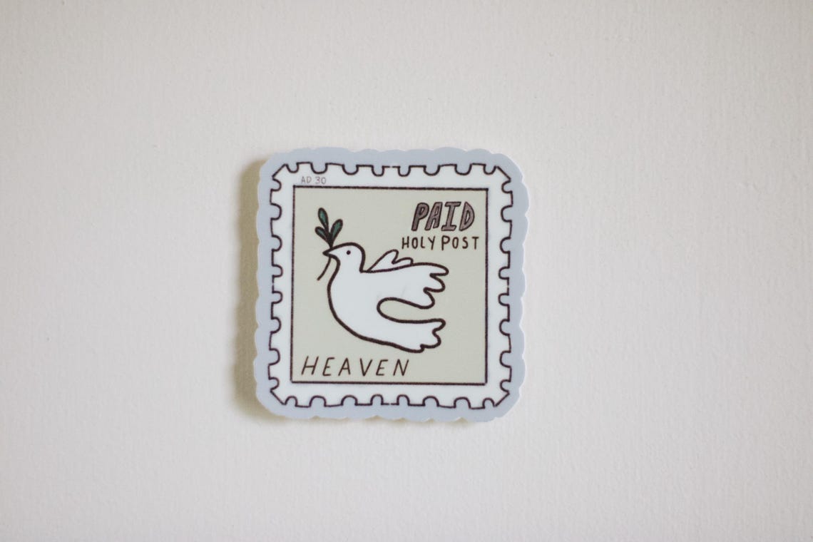 Holy Post Dove Vinyl Sticker: Christian Faith Decal for Water Bottles ...