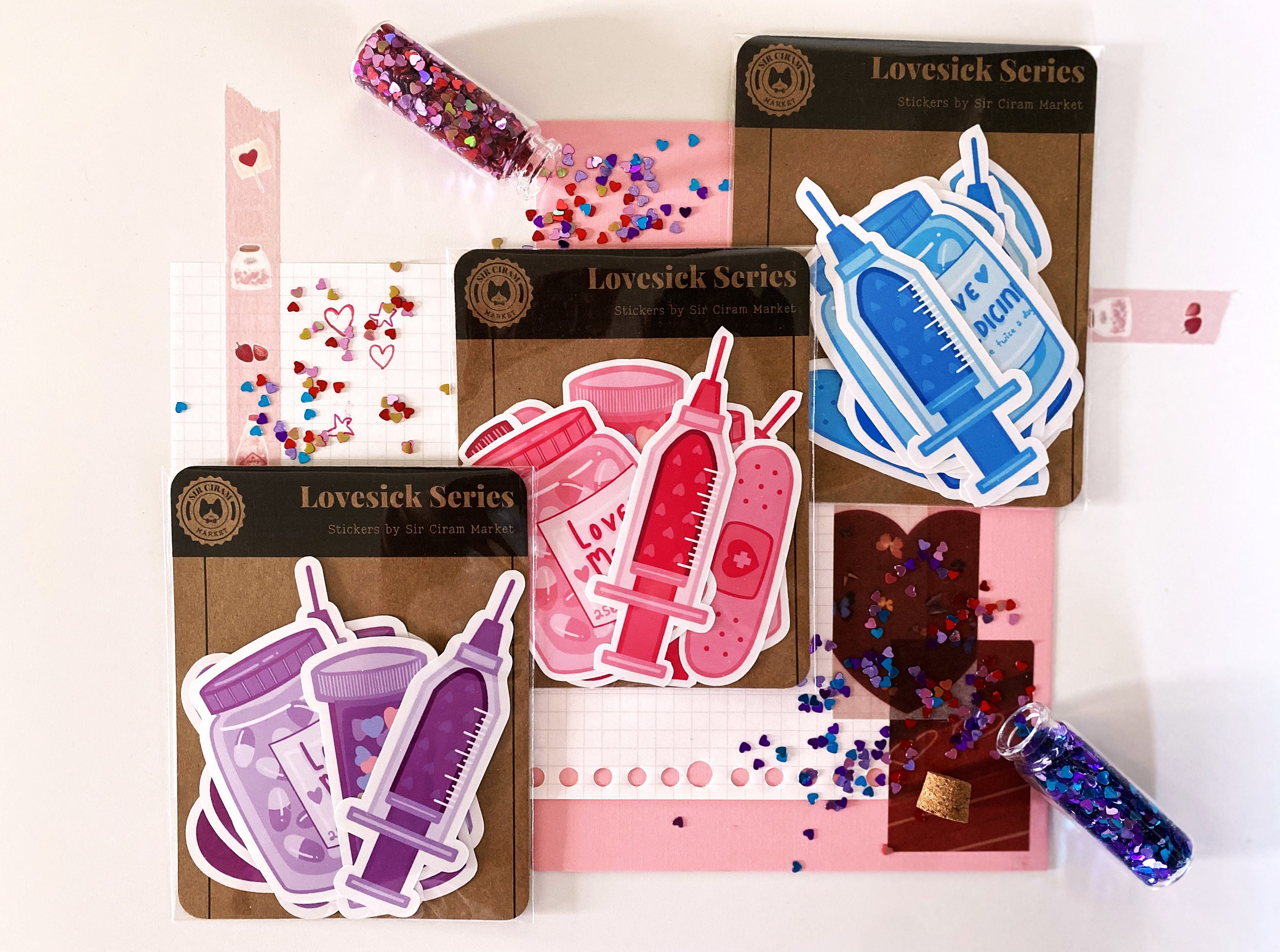 Individual Lovesick Series Stickers Cute, Kawaii, Yume Kawaii, Menhera ...