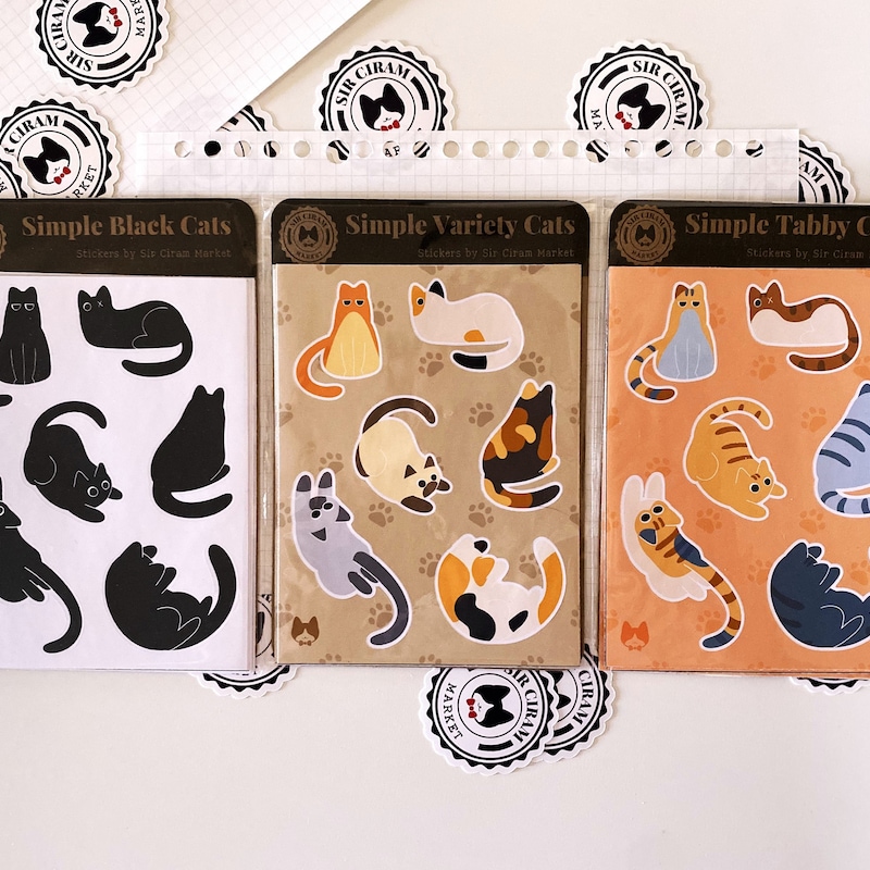 Stickers de gato - Etsy México