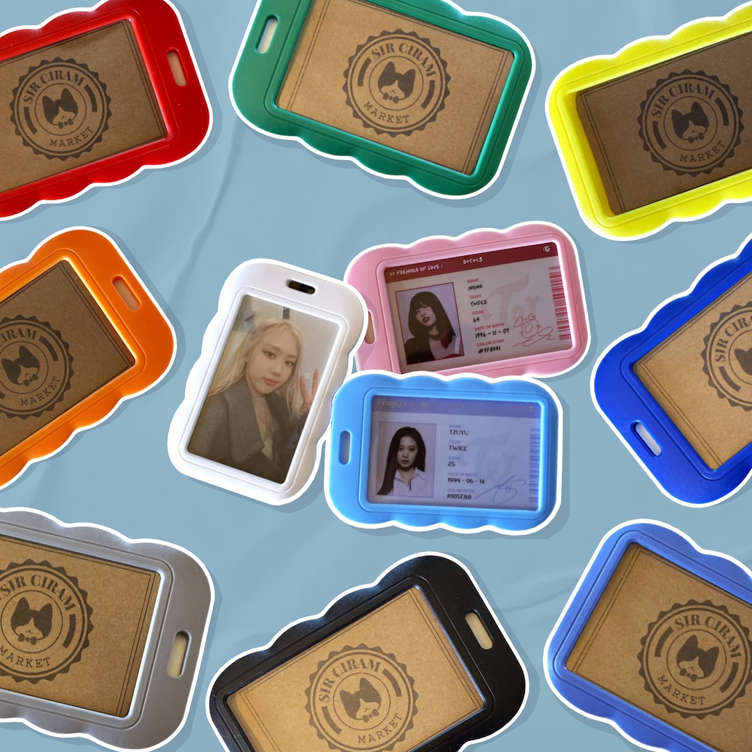 Photocard Holder | ID Badge Holder | Bus Pass Cover | Floral Frame ...