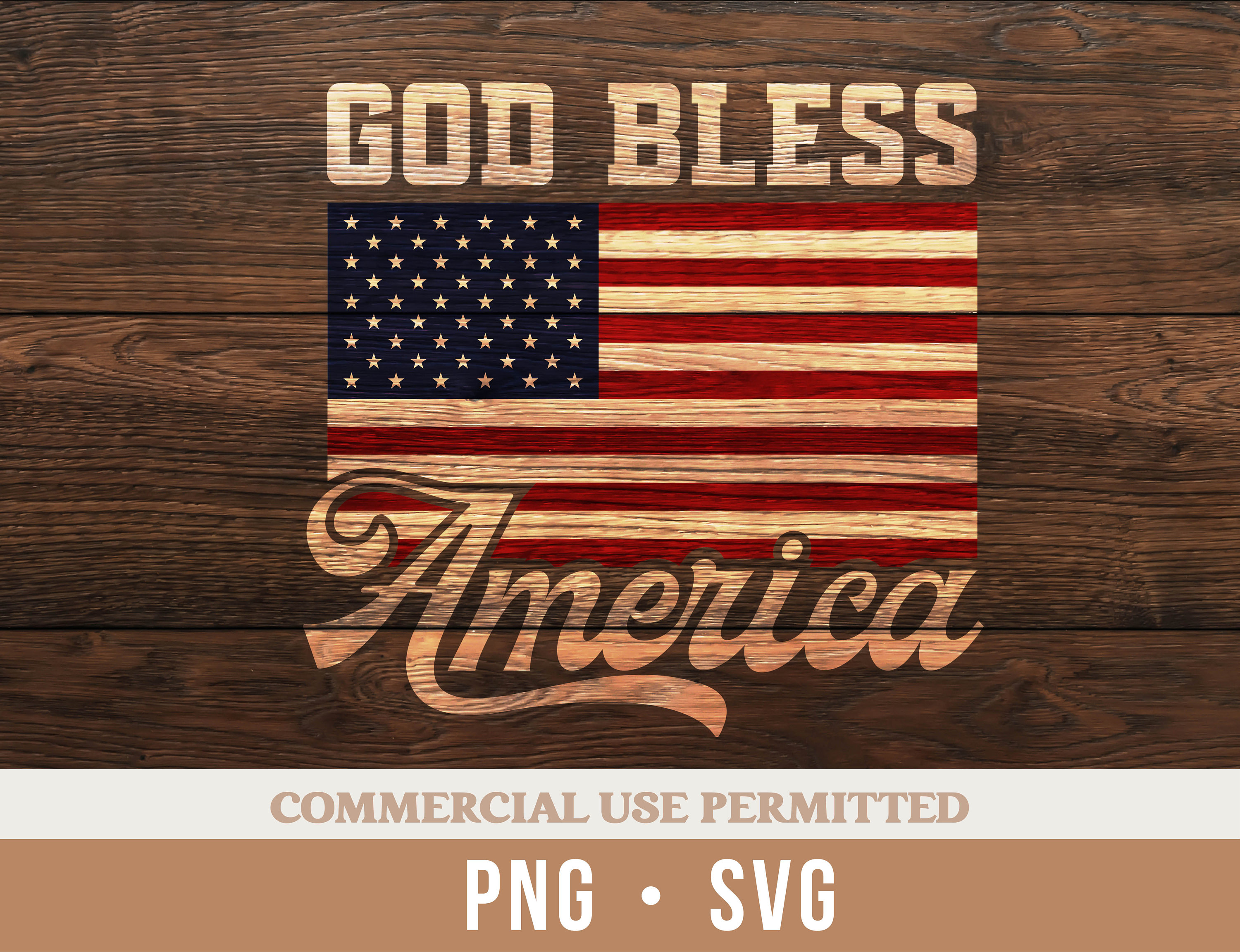 God Bless America Flag SVG USA Flag Svg Patriotic Svg Usa Cricut File ...