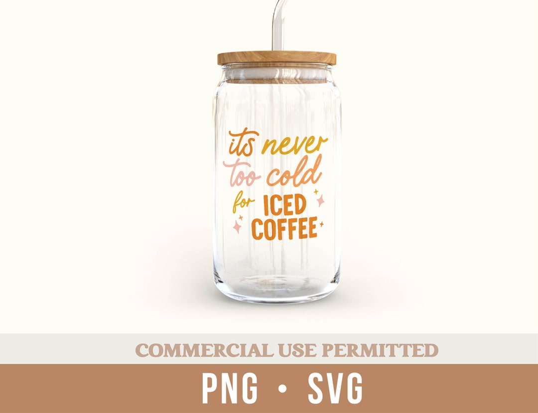 Iced Coffee Sticker SVG | Libby Cup SVG | Iced Coffee SVG File | Libbey ...