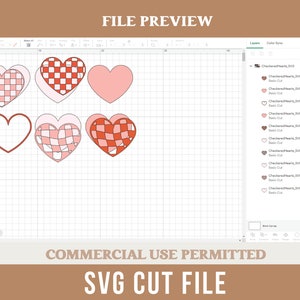 Checkered Heart SVG | Retro Valentine's Day SVG | Groovy Heart Svg ...