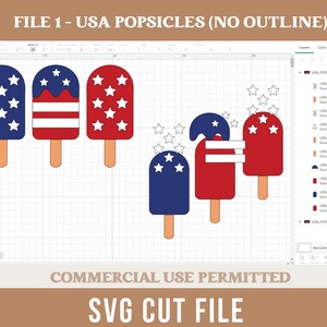 USA Popsicles | Popsicle American Flag Svg | Patriotic 4th of July ...