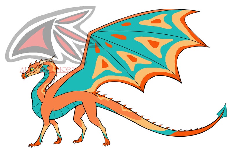 Dragon Drawing Base Template - Etsy