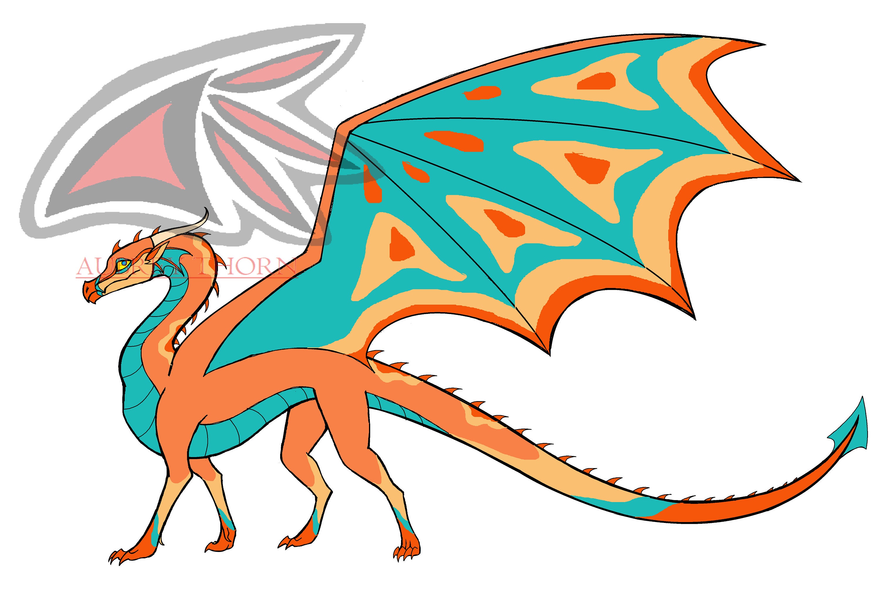 Dragon Drawing Base Template - Etsy