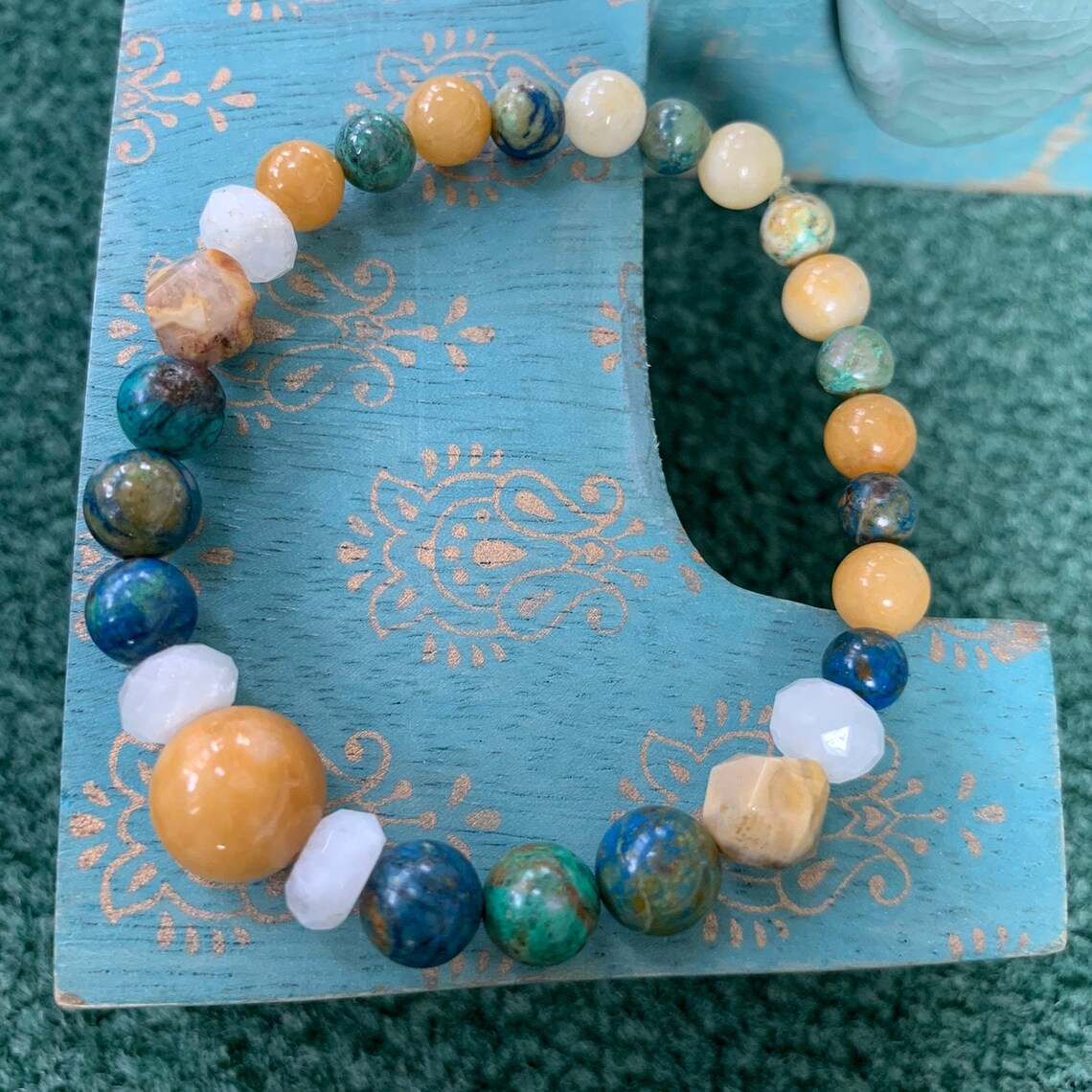 Smiles & Lightning * Crystal Energy Bracelet - 10mm Yellow Jade, 8mm ...