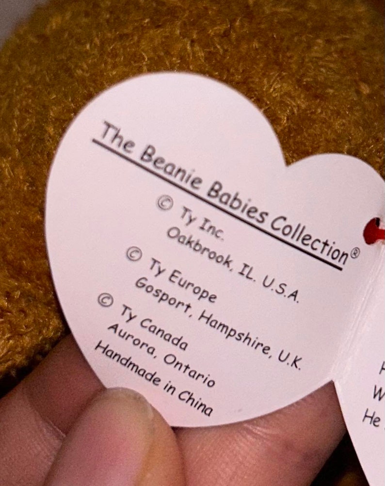 Original Ty Fuzz Bear Beanie Baby 1998 Retired and Vintage Mint ...