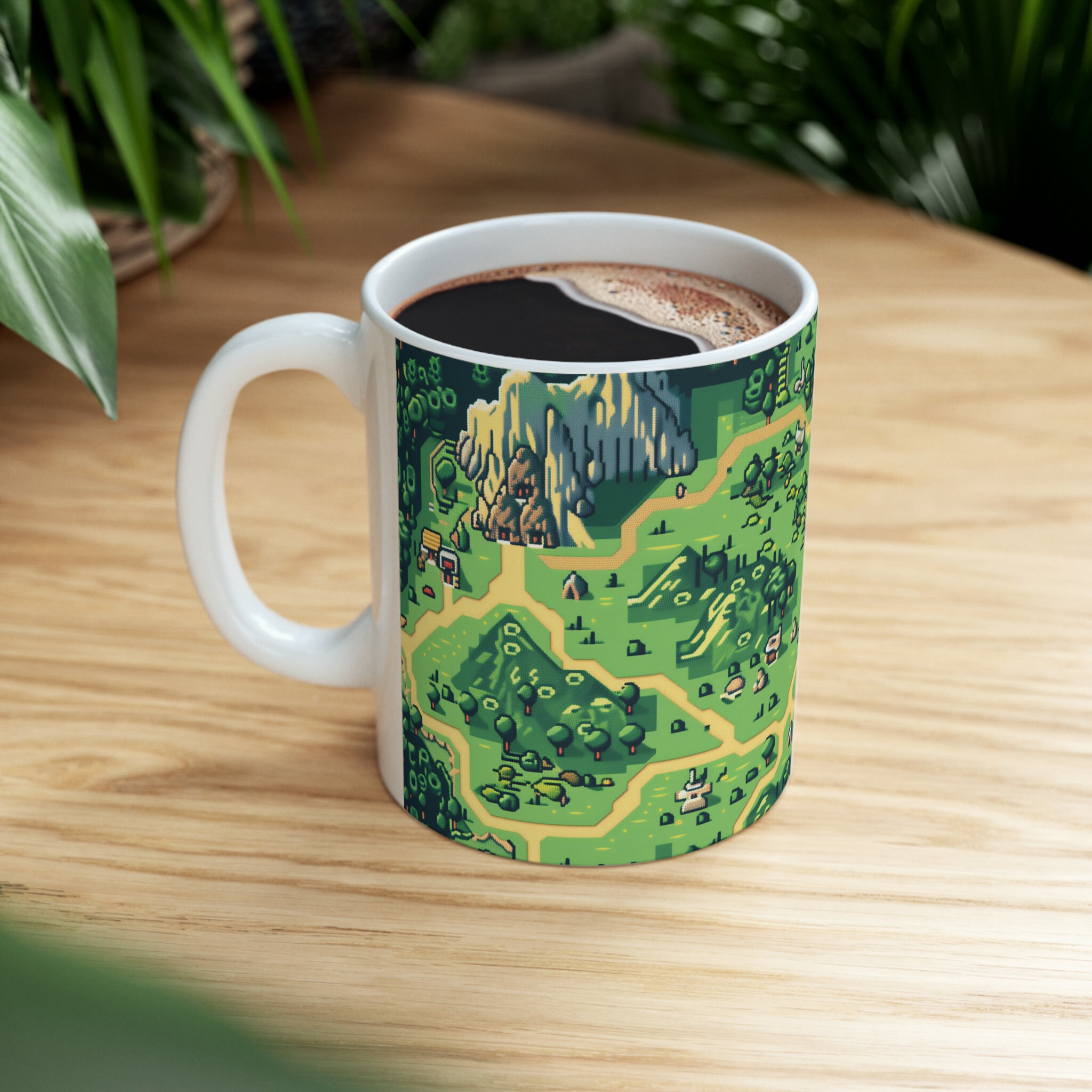 Pixel Art RPG Map Ceramic Mug, 11oz - Etsy