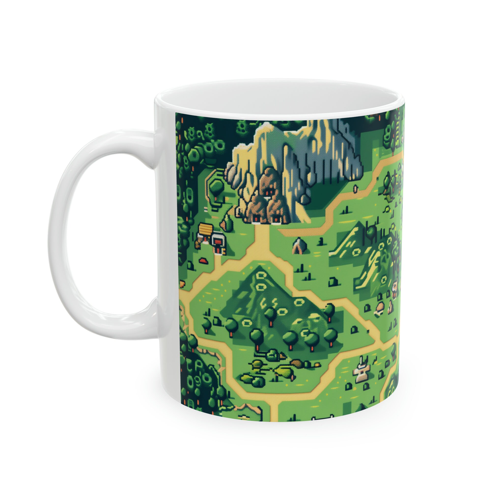 Pixel Art RPG Map Ceramic Mug, 11oz - Etsy
